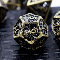 China Archaize Gaming Dice with Engraved Numbers Matte Finish and 7 Dice Set for Vintage Look for sale