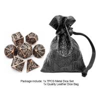 China Lightweight High Durability Archaize Dice with Engraved Numbers for Tabletop Games for sale