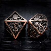 China Lightweight High Durability Archaize Dice with Engraved Numbers for Tabletop Games for sale