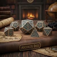 China Lightweight High Durability Archaize Dice with Engraved Numbers for Tabletop Games for sale