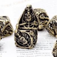 China Archaize Dice with Antique Gold and Black Inscriptions, Engraved Numbers for Vintage Look, High Durability for Tabletop RPGs for sale