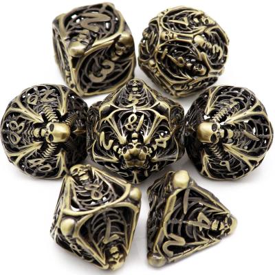 China Archaize Dice with Antique Gold and Black Inscriptions, Engraved Numbers for Vintage Look, High Durability for Tabletop RPGs for sale