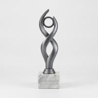 China 18 Inches Height Metal Trophy with Matte Finish and Marble Base for Cultural Awards and Community Recognition for sale