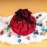 China 6 x 8 Inches Dice Bag with Drawstring Closure Holds Up To 50 Standard Dice for Tabletop Gaming for sale