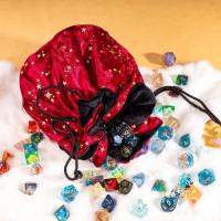 China 6 x 8 Inches Dice Bag with Drawstring Closure Holds Up To 50 Standard Dice for Tabletop Gaming for sale