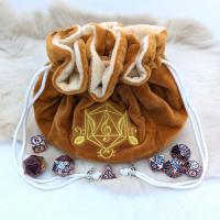 China Customized Color Dice Bag with Embroidered Logo - Lightweight And Compact Gaming Dice Container for sale
