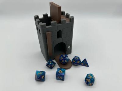 China Custom Colors Dice Tower Foldable With Removable Parts and Low Noise When Rolling Dice for Board Games for sale