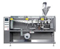 China Dual Pouchs Powder Filling Machine Flat Type 60-80bags/Min Speed for sale