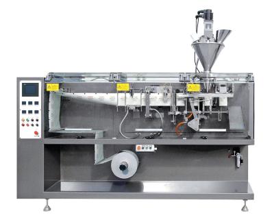 China Dual Pouchs Powder Filling Machine Flat Type 60-80bags/Min Speed for sale