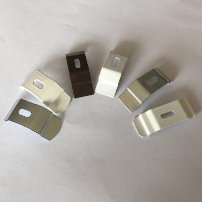 China Stainless Steel Curtain Ceiling Clips 0.6mm for Curtain Track and Window Blinds Installation for sale