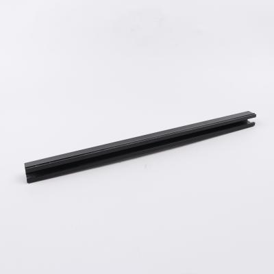 China PVC Curtain Rail Roller Blind Bottom Rail Any Length High Durability Low Noise Black Grey White for sale