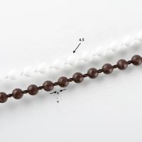China POM Plastic Ball Chain 4.5x6mm Thin Cord Curtain Chain 250M Roll Industrial Design for sale