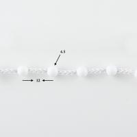 China POM Plastic Ball Chain 4.5x6mm Thin Cord Curtain Chain 250M Roll Industrial Design for sale