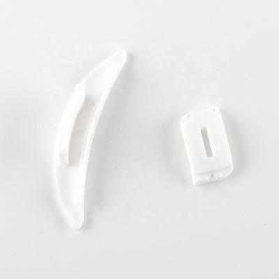 China Shangri-La Blinds Bottom Rail End Cap Components White Plastic for Biparting Open Narrow Blade for sale