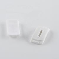 China Shangri-La Blinds Bottom Rail End Cap Components White Plastic for Biparting Open Narrow Blade for sale
