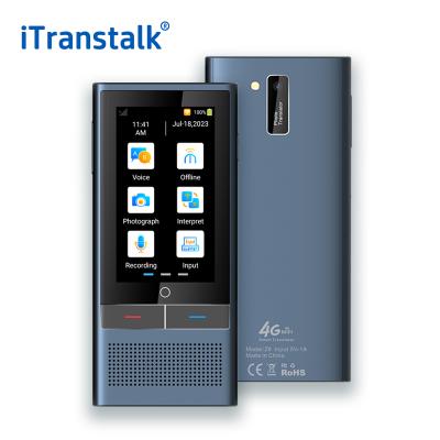 China Multi Languages 4G Simcard Translator Online / Offline Two Way Voice Translator For Study Travel for sale