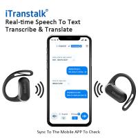 China Real Time Earbuds Translator 142 Languages 2 Way Wireless Translation Headset for sale