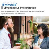 China Real Time Earbuds Translator 142 Languages 2 Way Wireless Translation Headset for sale