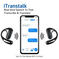 China Real Time Multi Language Translator Earbuds Wireless Video Call AI Translator Headphones for sale