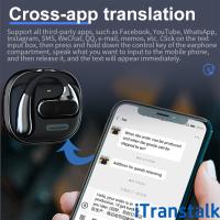 China Real Time Multi Language Translator Earbuds Wireless Video Call AI Translator Headphones for sale