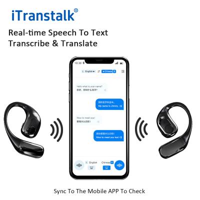 China Wireless Earbuds Translator 138 Languages Language Translation Headsets Two Way Translator Device for sale