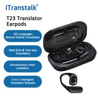 China Wireless Earbuds Translator 138 Languages Language Translation Headsets Two Way Translator Device for sale