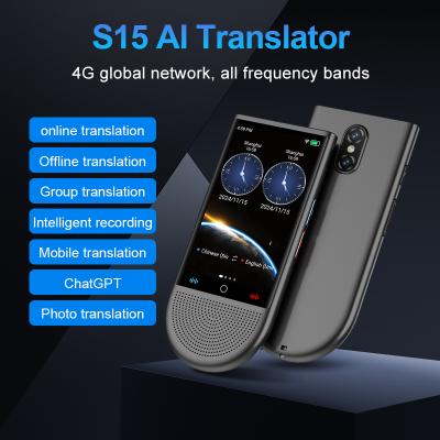 China 4G Simcard 2 Way Voice Translator Real Time Language Translation Device 148 Languages for sale
