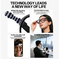 China 165 Languages AI Glasses Translator Audio / Video Call Translation Take Photo Video Recording for sale