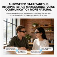 China 165 Languages AI Glasses Translator Audio / Video Call Translation Take Photo Video Recording for sale