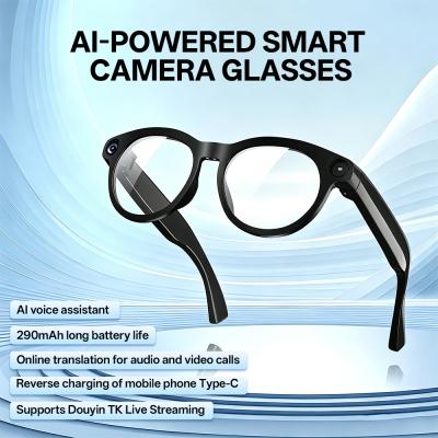 China 165 Languages AI Glasses Translator Audio / Video Call Translation Take Photo Video Recording for sale