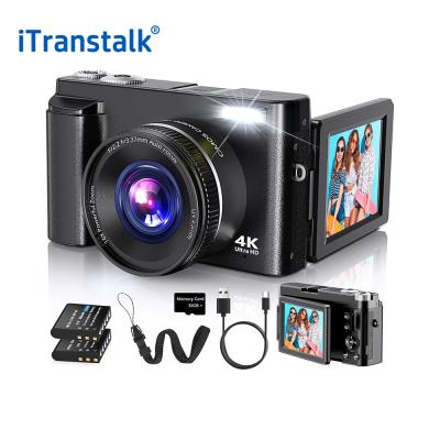 China 4K Digital Vlog Camera Flip Screen Autofocus Digital Camera With 48MP WiFi for sale