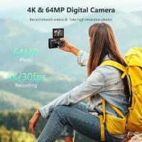 China 5K HD Travel Vlogging Digital Camera WiFi Flash 180° Rotating Selfie Time Lapse Slow Motion Burst Mode for sale