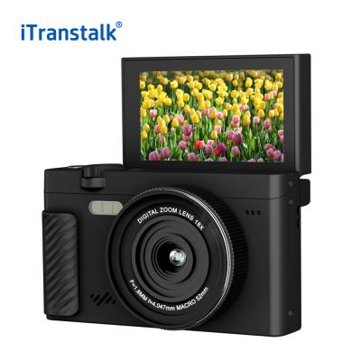 China 3 Inch Ultra HD 4K 75MP Mirrorless Camera 18X Zoom 31 Beauty Filters For Live Streaming for sale