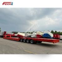 China Feichi 2 3 4 Axels 4 Line 8 Axles 10m-18m 50ton 80ton 100ton Lowboy Excavator Transport Semi Trailer Trucks Lowbed Truck Trailers for sale