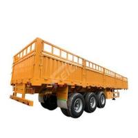 China Vehicle Master 60 Ton Drop Side Wall Fence Semi Trailer Sidewall Dropside 3 Axle Cargo Transport Truck Trailer for Sale for sale