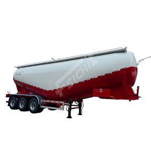China 3 Axle 50 Cbm Large Capacity Bulk Cement Trailer Tanker Powder Truck Trailer Customizable Fly Ash Cement Tank Trailer for sale