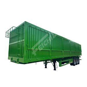 China 3 Axle Box Trailer Cargo Transport Dry Van Type Box Semi Trailer 60 Tons 40FT Van Box Semi Trailer Semi Truck Trailer for sale
