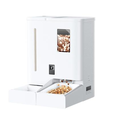 China ​Dual Feeding Pet Automatic Feeders No Filter Needed ​Voice Assistant Control for sale