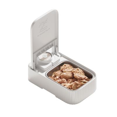 China Silver 3 Filters ​Food Freshness Sensor Wireless Pet Feeder With Timer And Ice Pack for sale