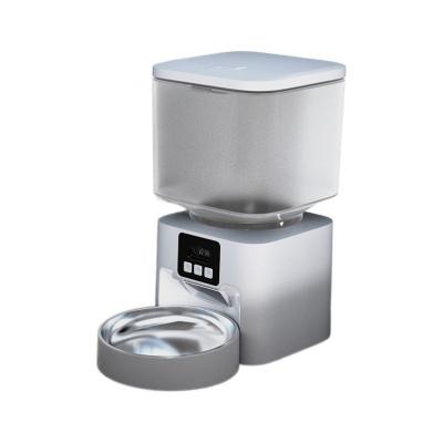 China Scheduled Smart Automatic Pet Feeder , APP Control Cat Food Auto Feeder With Camera for sale
