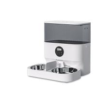 China Customizable ​Smart Double Bowl Automatic Cat Feeder Battery Powered IP67 Rated for sale