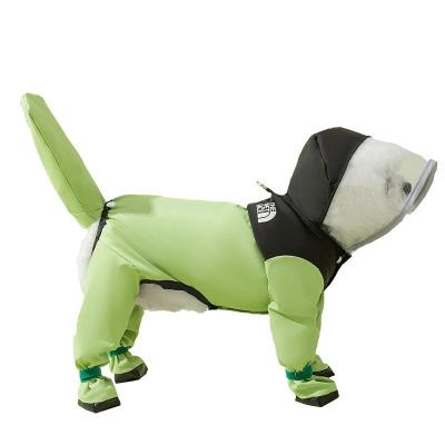 China Stormproof Hooded Quick-drying Dog Raincoat 3D Tailoring High Elasticity for sale