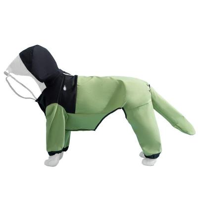 China Windproof Cuffs Quick-drying Hooded Lightweight Dog Raincoat Scratch-resistant for sale