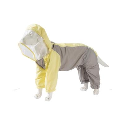 China Hooded Large Breed Dog Raincoat Stretchable Hem Anti-static Camouflage Print for sale