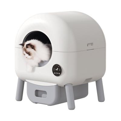 China Large Capacity Automatic Pet Litter Boxes Multi Cat Self Cleaning Litter Box for sale