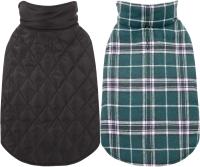 China Exclusive for Medium & Large Dogs in Autumn & Winter! Reversible Waterproof British Style Plaid Warm Padded Coat for sale