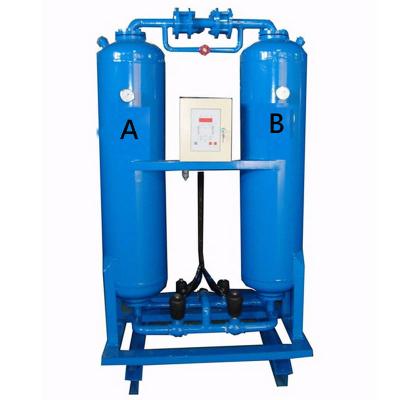 China 3.8Nm3 Heatless Adsorbed Desiccant Air Dryer Dehumidifier 2 Towers High Efficiency for sale