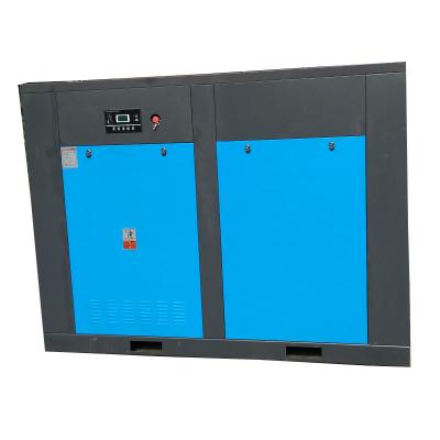 China Blue Air Cooling Rotary Screw Type Air Compressor 380V 75HP With Silent for sale