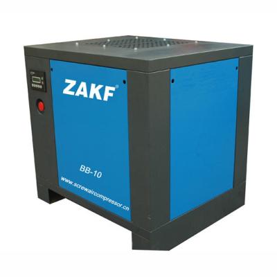 China ZAKF Diesel Engine 10HP 7.5 KW Belt Air Cooling Screw Air Compressor for sale