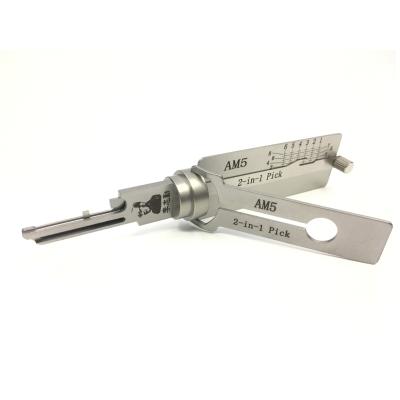China 2-in-1 Lishi AM5 Decoder and Pick Locksmith Tool for Civil Lock Vehicle Keys with Metal Construction for sale